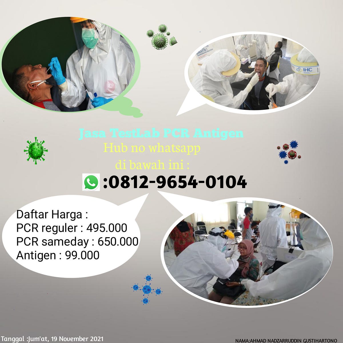 AKURAT.! Wa 0812-9654-0104 Surat Lab Tes PCR Antigen Kemenkes Di Bekasi ...