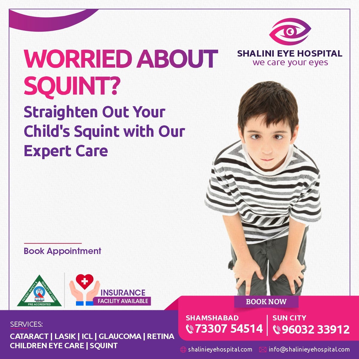 Squint Eye Treatment in Sun City. Shalini Eye Hospital is one of the ...