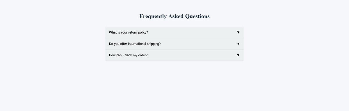 Build An Faq Accordion With Html Css And Js Medium