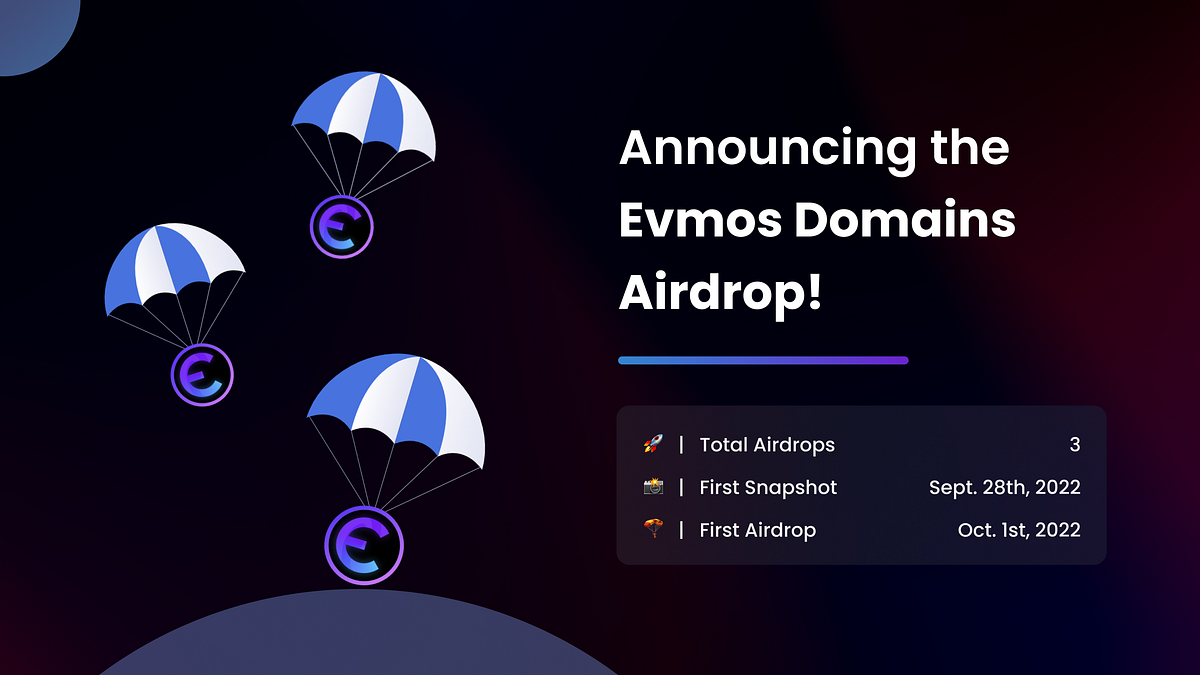 Announcing Evmos Domains Governance Token & Airdrop | by JP88 | Evmos Domains | Medium