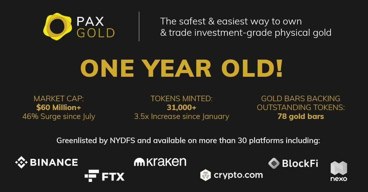 One Year, 31,000 Tokens and 78 Gold Bars — PAX Gold Keeps Growing and ...