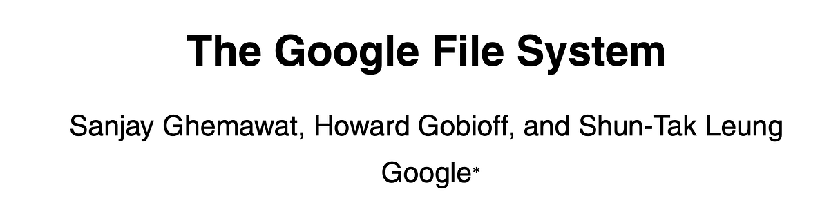 Distributed System Sprint— Google File System - Amos - Medium