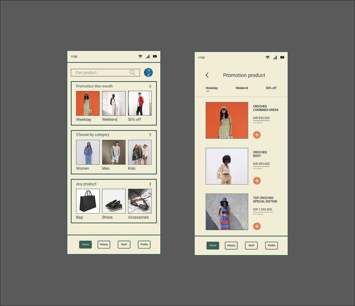 Redesign Zara app ( hight fidelity-parth two ) | by Meiske R | Medium