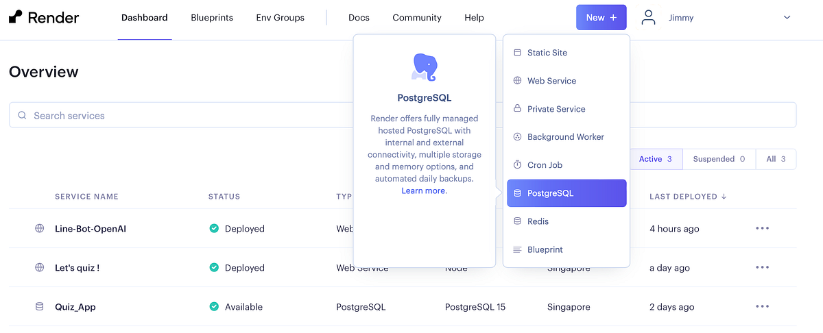 Render部署 — PostgreSQL設置 - Tako - Medium