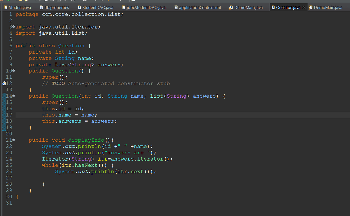 Constructor Injection With Collection Example By Nikhil Sambhaji Salvi Medium