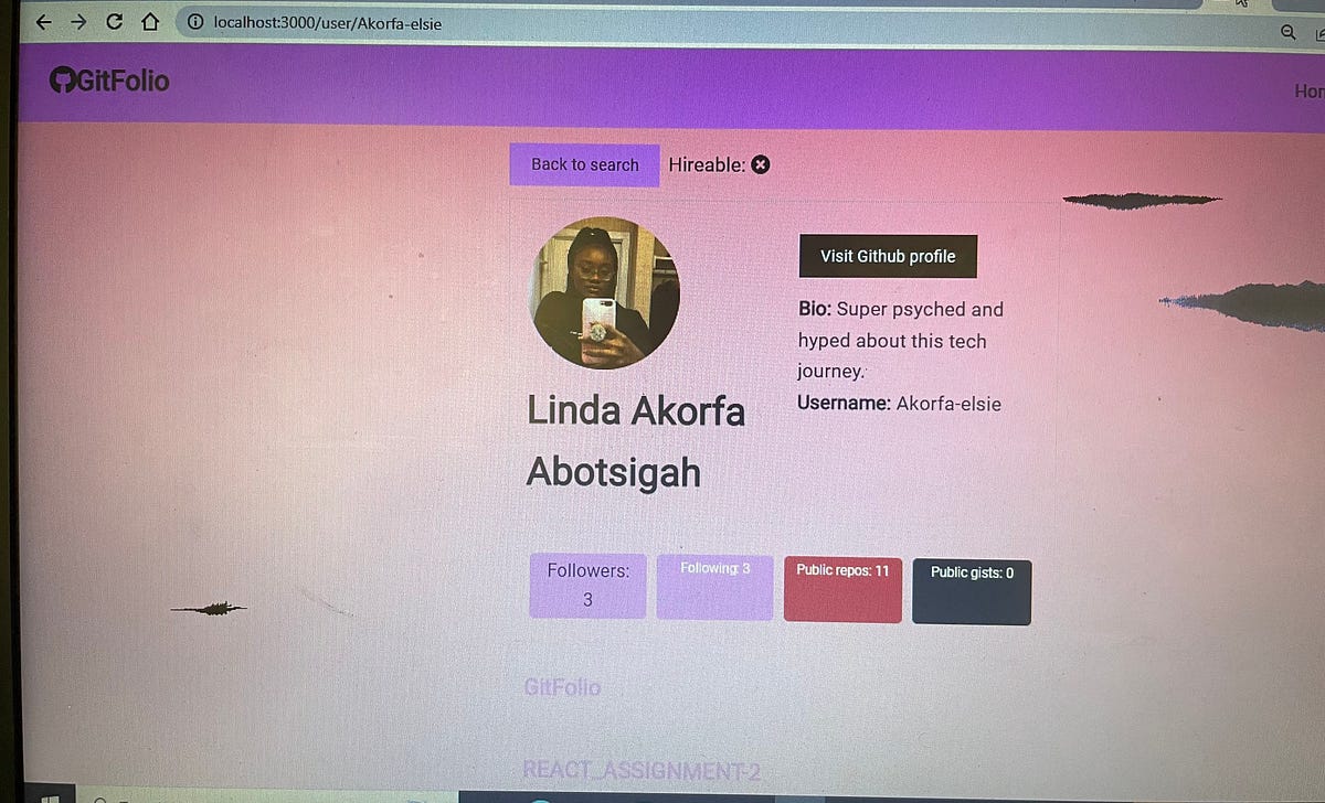 Building a GitHub Finder app using React | by Linda Akorfa Abotsigah ...
