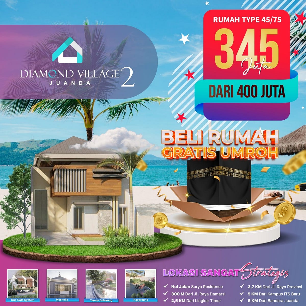 Untung Banyak, WA 0823–3511–9990, Rumah Cluster Di Sidoarjo Hanya 300 Juta-an, Diamond Village ...