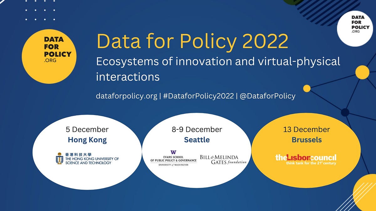 Join the Discussion at Data for Policy 2022 | by Data & Policy Blog ...