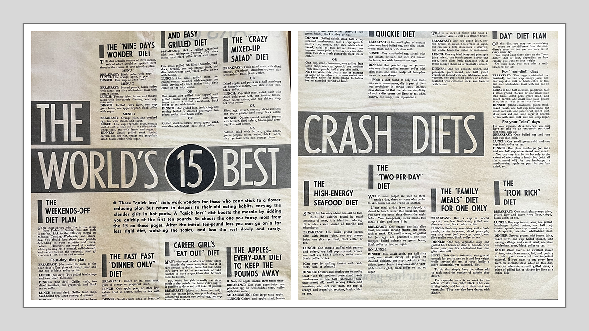 Old Magazines and Crash Diets. The Timeless Quest for Thinness | by ...