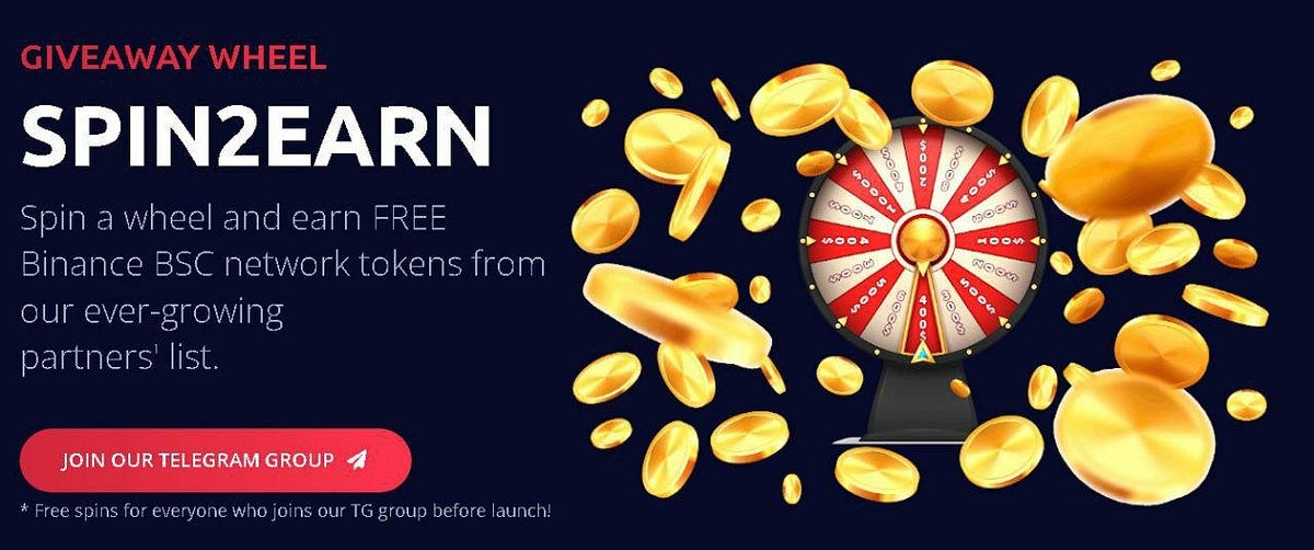 Spin a wheel and earn FREE Binance BSC network tokens from our ever ...