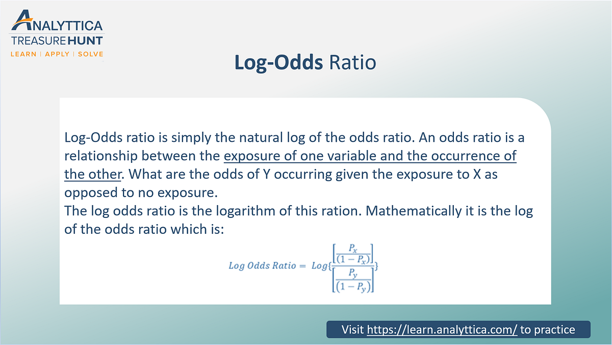 Log-Odds Ratio- Analytics Function Series | by Analyttica Datalab | Medium