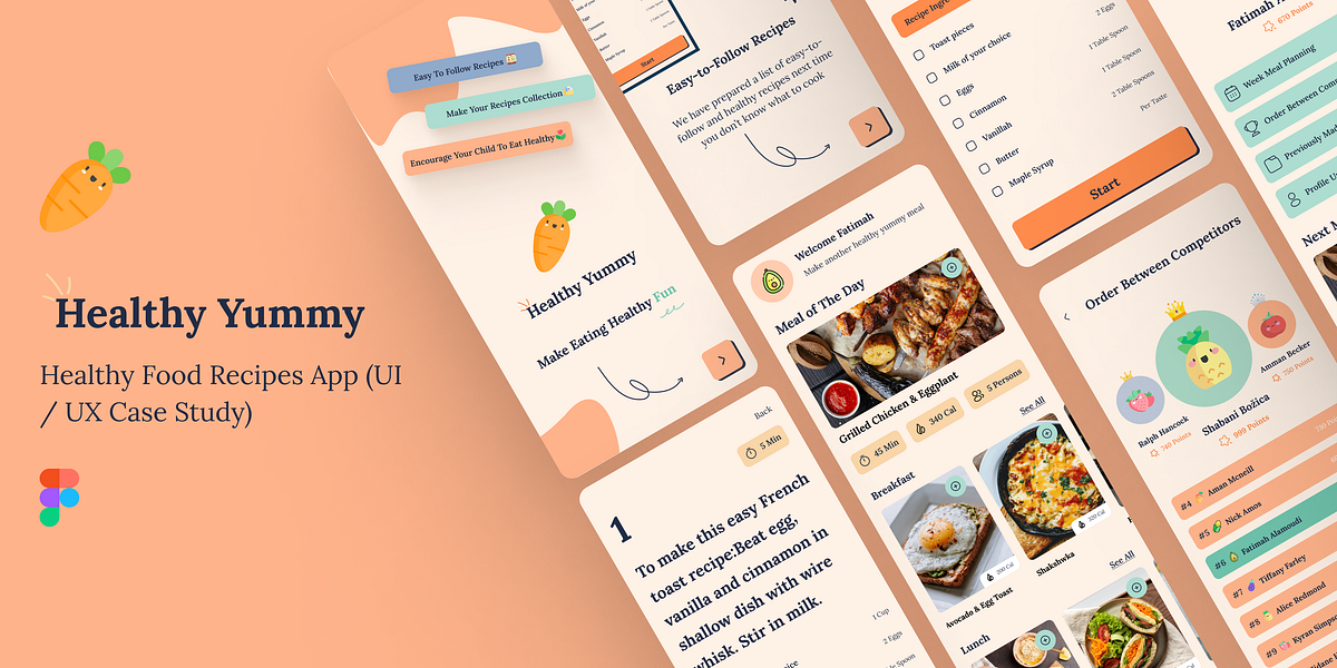 Healthy Food Recipes App — UI / UX Case Study | by Fatimah Alamoudi ...