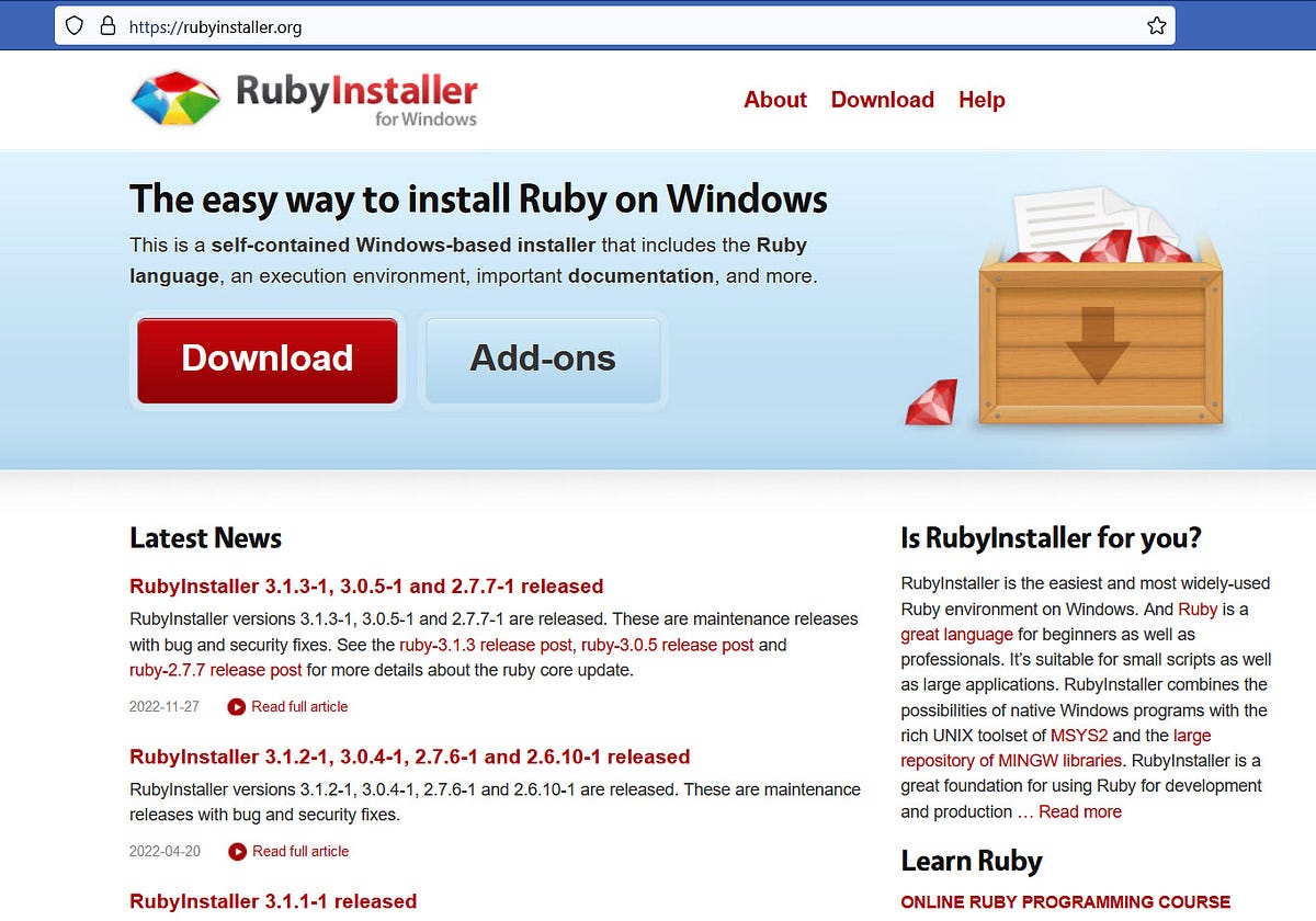 Setup Ruby On Rails On Windows It Easy Rorinthai Medium