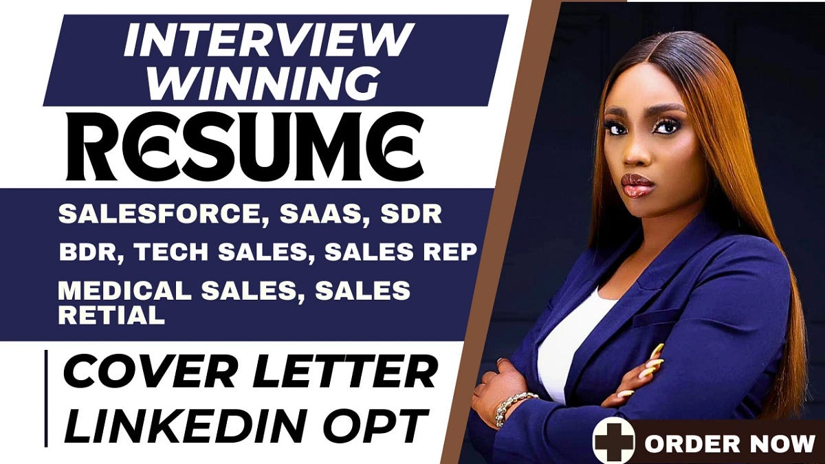 I will write salesforce, saas, medical sales, sales field, bdr, and sdr ...