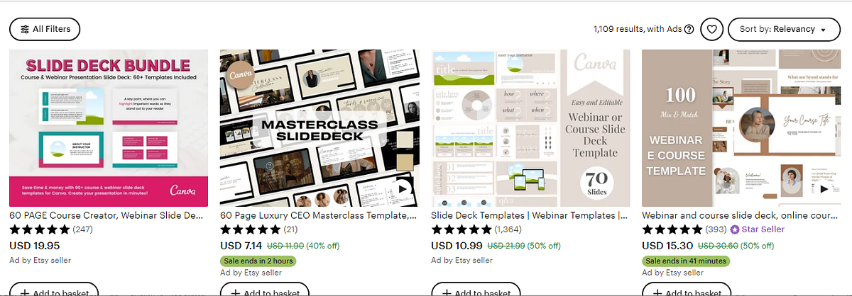 Best Digital Products to sell on Etsy in 2022 (#3): Canva Webinar Slide ...