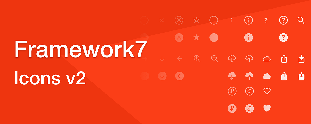 Framework7 Icons v2. Original Framework7 Icons was released… | by Vladimir Kharlampidi ...