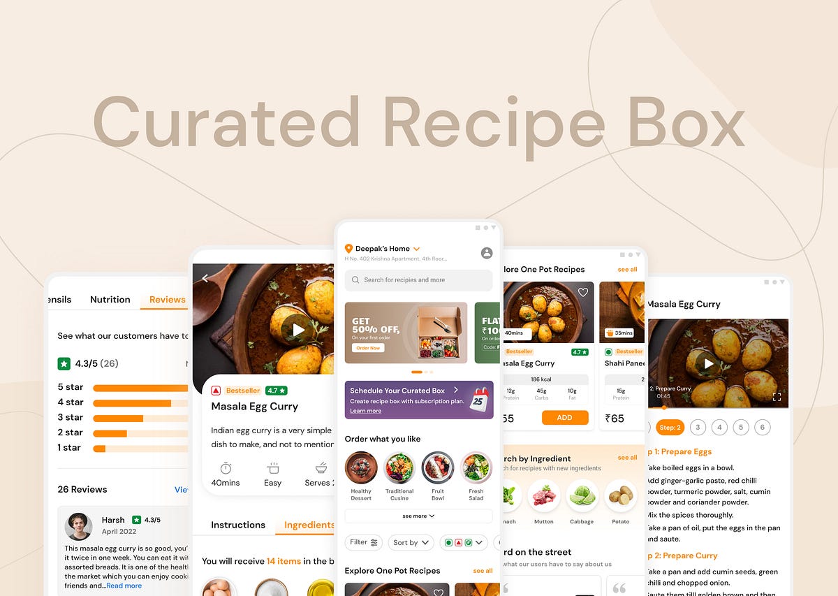 Case study: Designing an online curated recipe box application | by ...