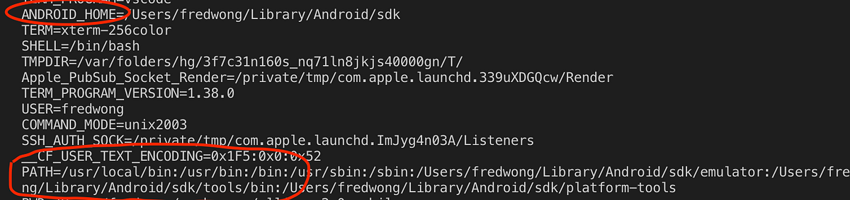 Mac — configure ANDROID_HOME and path in .bash_profile for Android ...