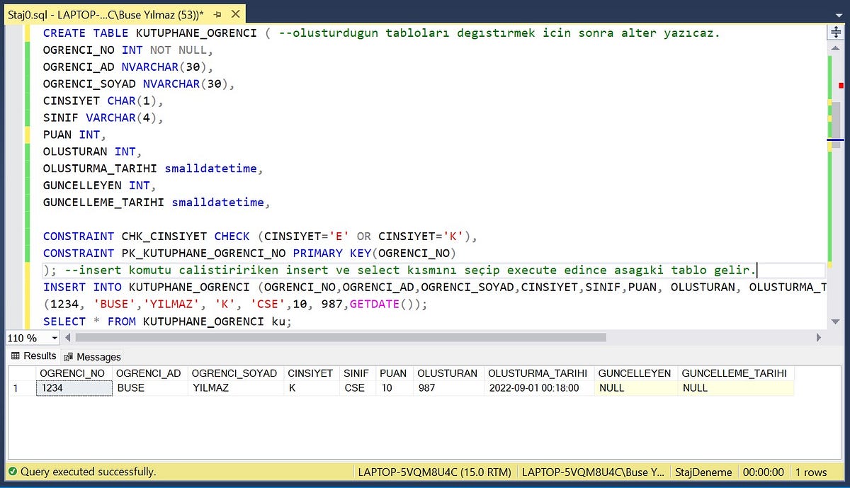 VERİ TABANI NEDİR ? COLUMN TİPLERİ NELERDİR ? CRUD NELERDİR ? ÖRNEK ...