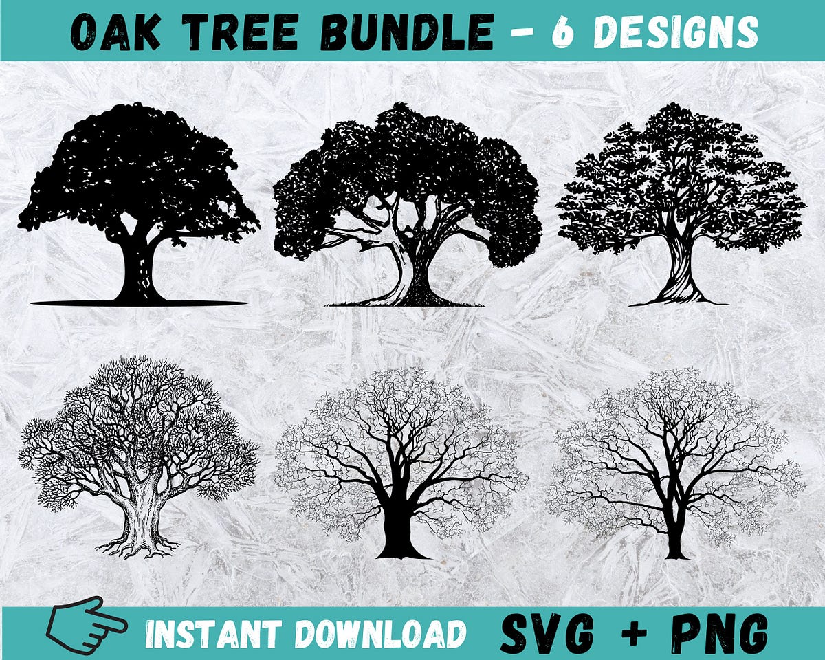 Oak Tree SVG, Tree Svg, Big Tree Svg, Oak SVG, Outdoor SVG, Tree Svg ...