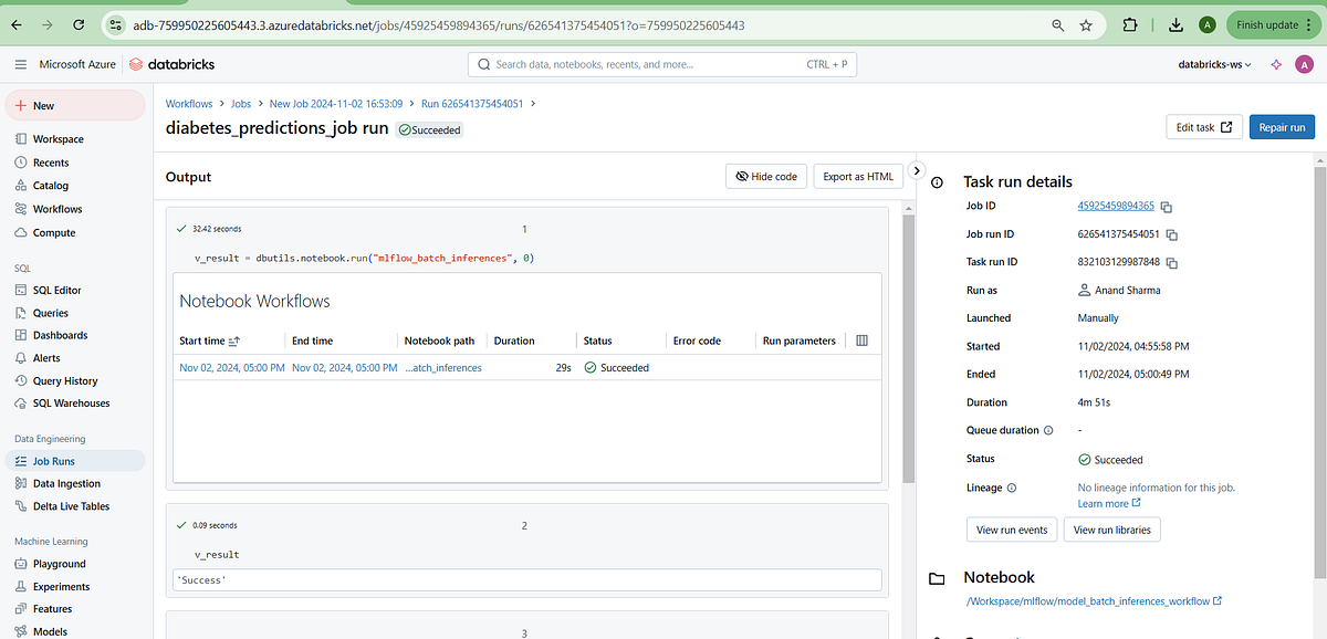 Experiments with Databricks Series — Topic 4: Model Inferences | by ...
