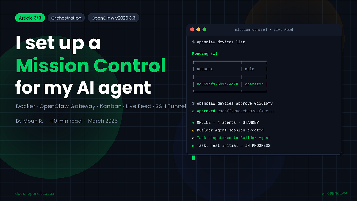 Mission Control: An Orchestration Dashboard for OpenClaw | by Moun R ...