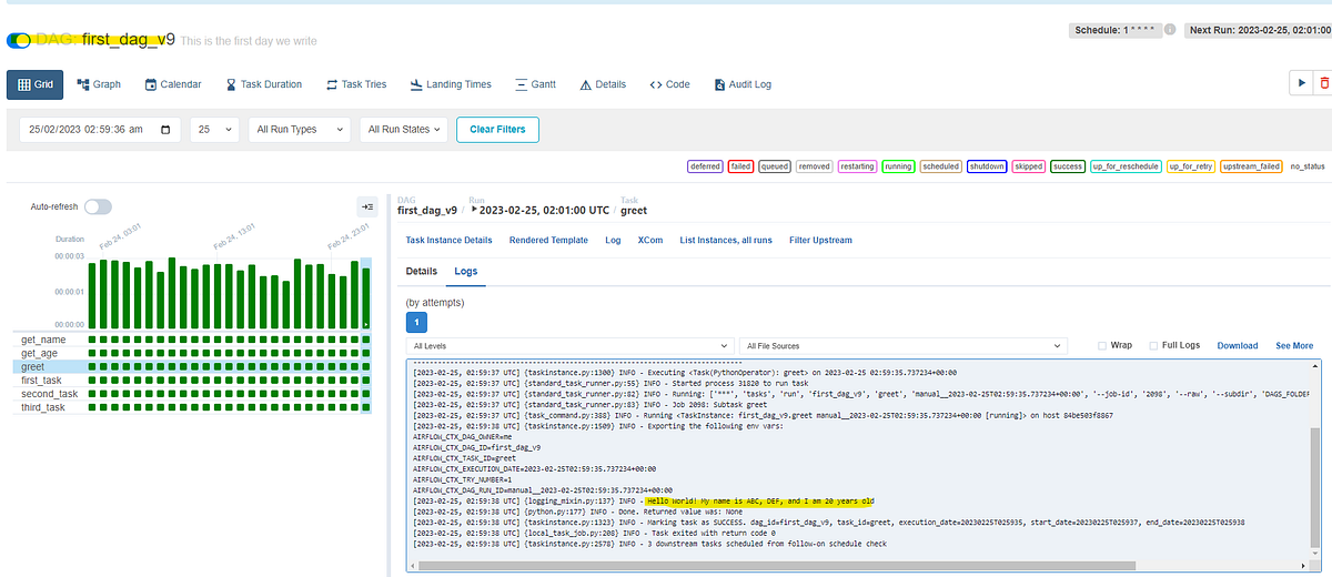 Airflow 101 — Basic Python Tasks Now That We Are Able To Log Into The 0464