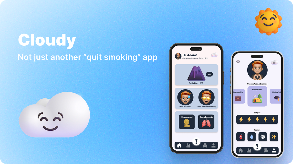 Cloudy: not just another “quit smoking” app | by Diego Sanjose | Medium