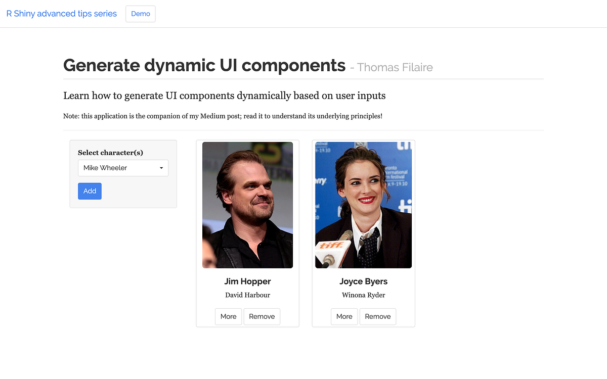 Dynamic UI in Shiny (incl. demo app) | by Thomas Filaire | TDS Archive ...