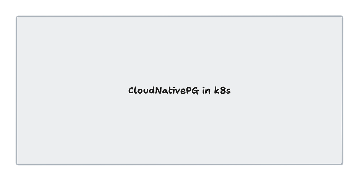 CloudNativePG in k8s — Introduction and basic installation (Part 1) | by Rezky Aulia Pratama ...