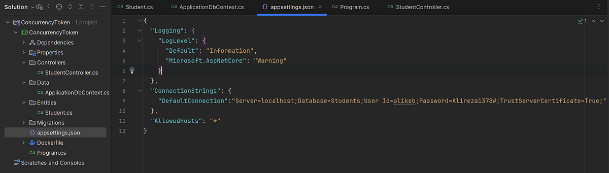 Concurrency Token in .NET Core Web API | by Alikeb | Medium