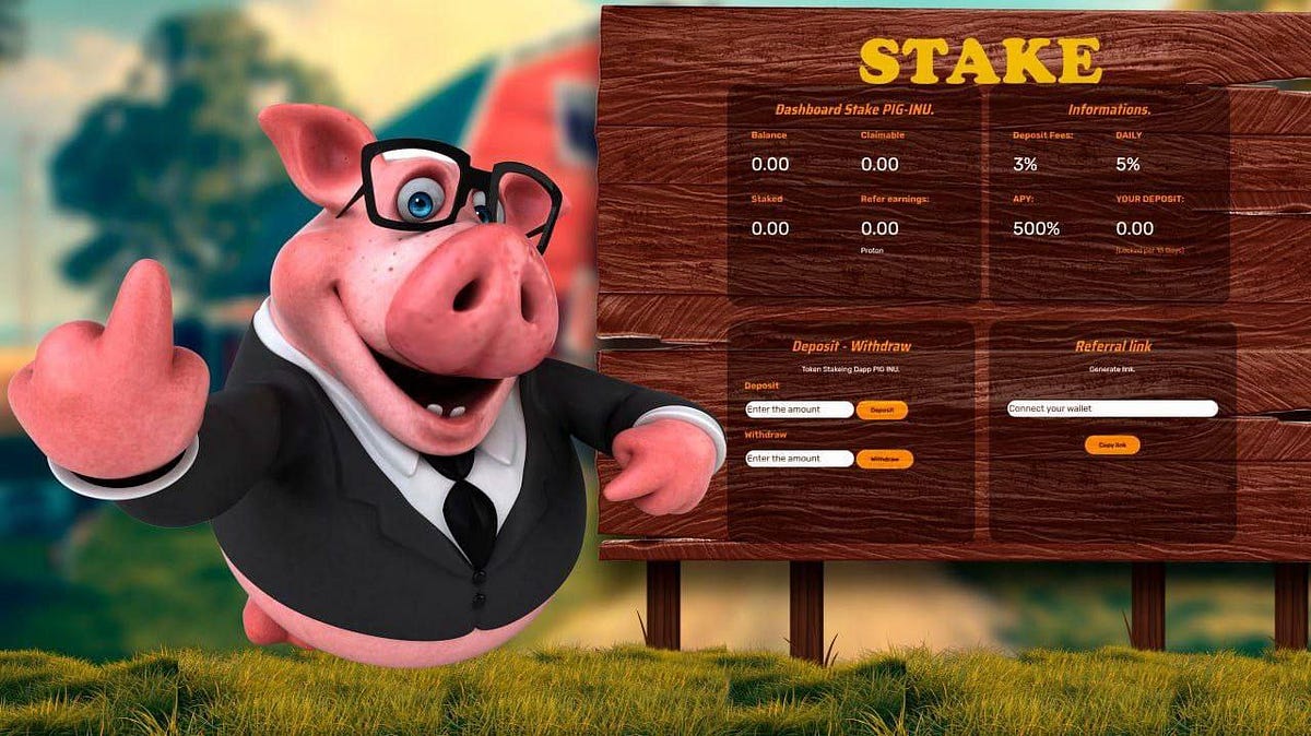 Stake Updated and functional!🐷💥 - Pig Inu - Medium