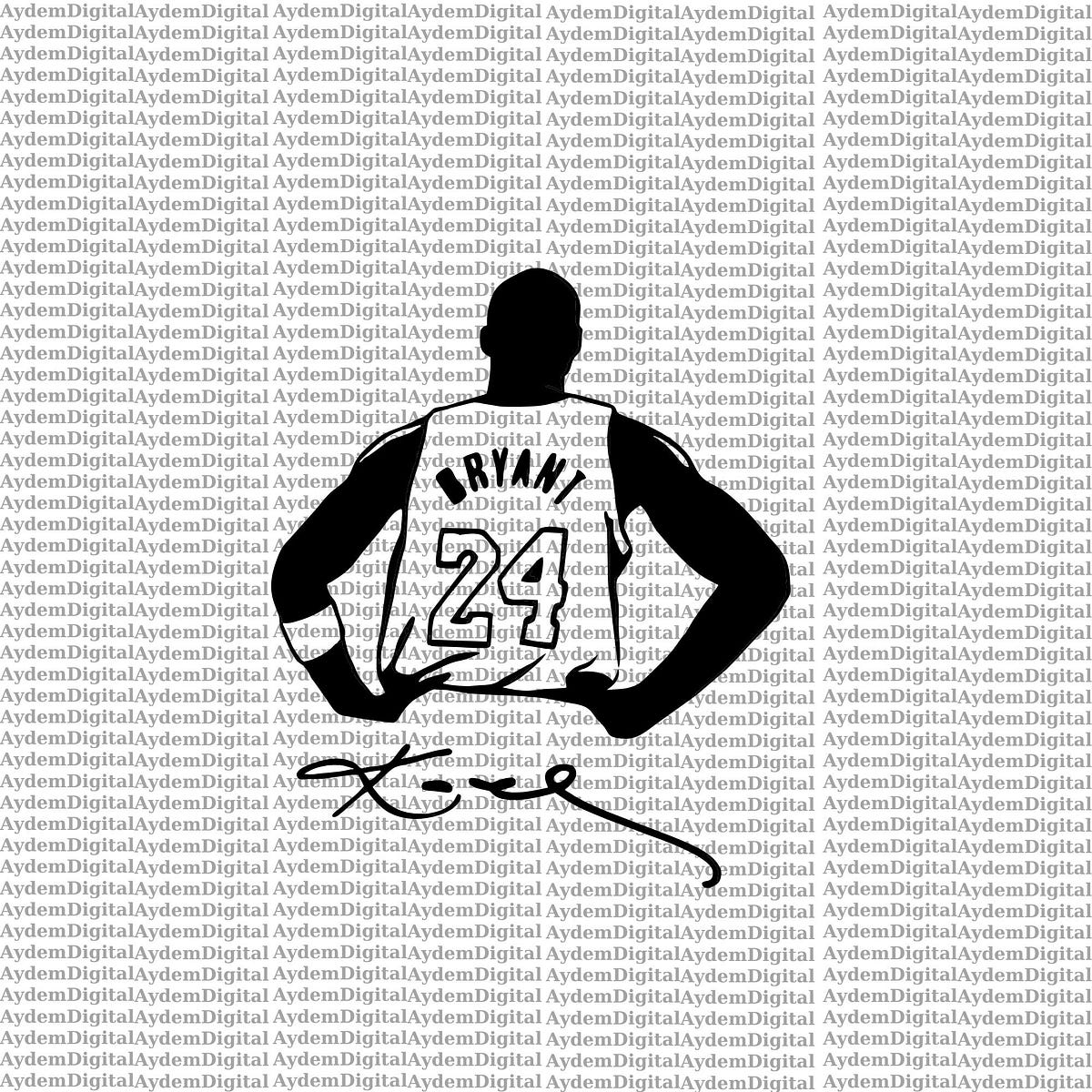 Kobe Bryant SVG — PNG Instant Download cricut silhouette iron on heat ...