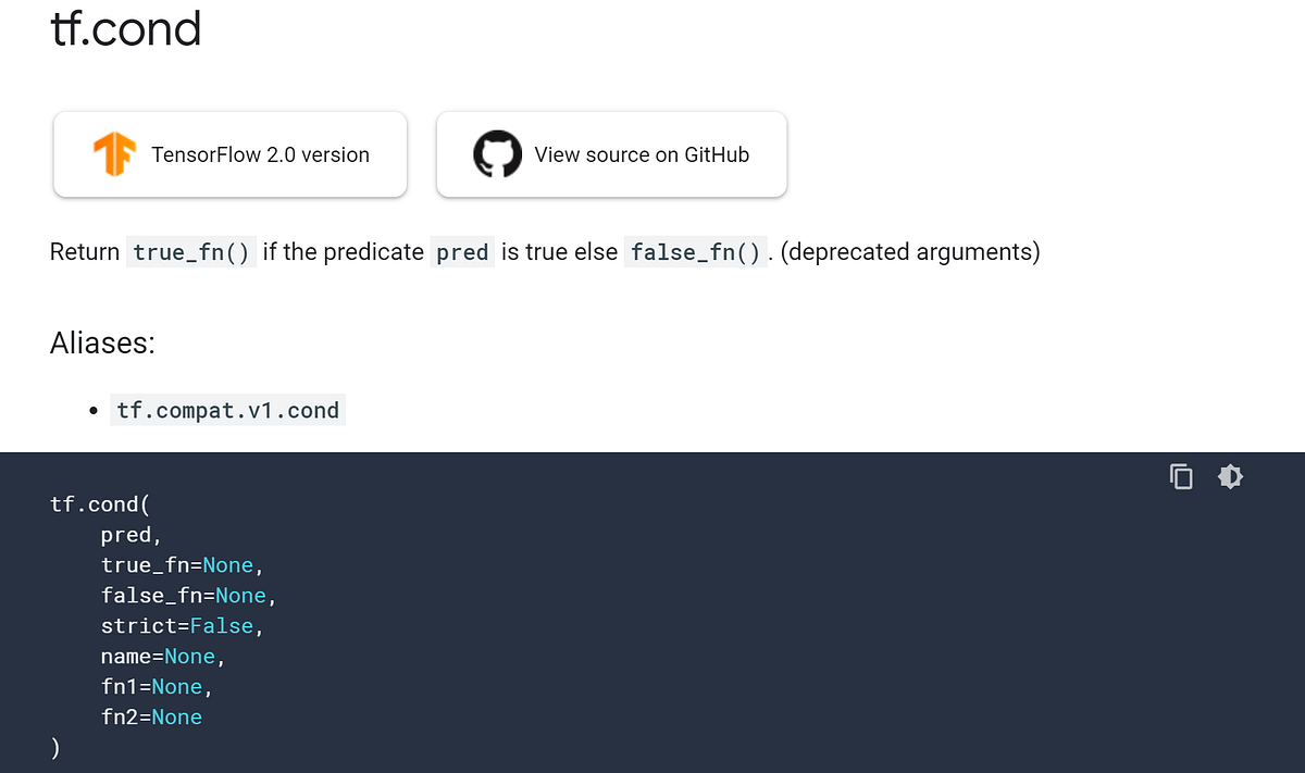 Tensorflow的條件判斷式 tf.cond. 這篇文章會介紹tf.cond這個operator，這個語法是tensorflow… | by Jia-Yau Shiau | AI Blog ...