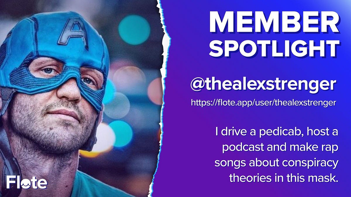 Flote.app member Alex Strenger is a comedian, writer, music video ...