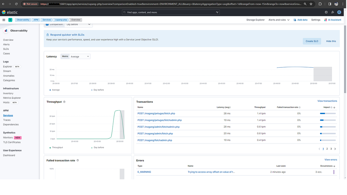 Application Performance Monitoring ELK (Web Application PHP) | by Ceritasibungsu | Medium