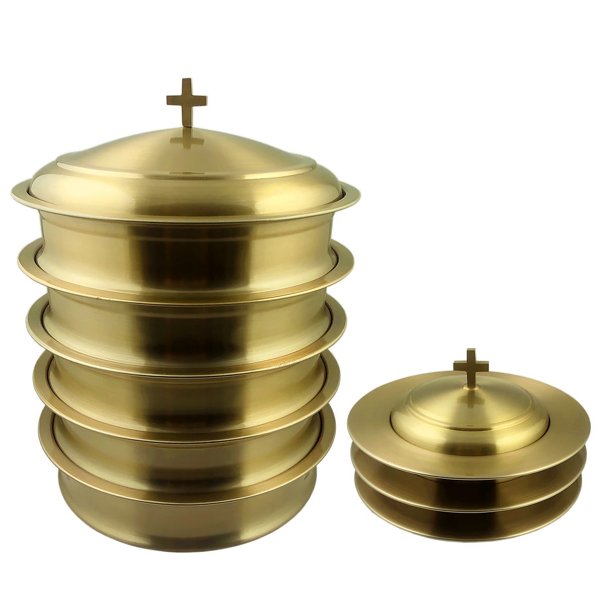 Holy Communion Ware 5 Wine Serving Trays with a Lid & 3 Stacking Bread ...