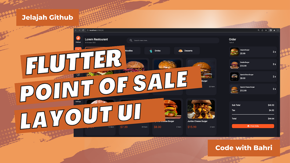 Jelajah Github: Flutter Point Of Sale POS UI - Code with Bahri - Medium