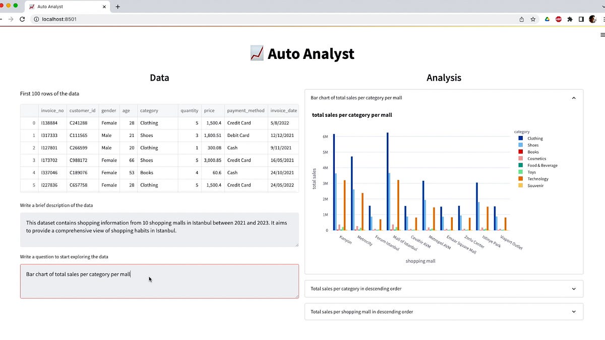 Introducing Auto-Analyst 🎉. An Open-Source Tool for Data Analysis… | by ...