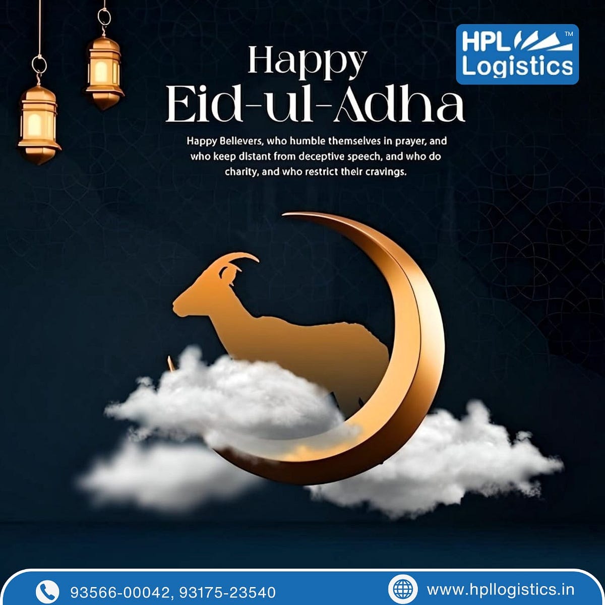 🌙 HPL Logistics wishes everyone a blessed Eid-ul-Adha! May your day be ...