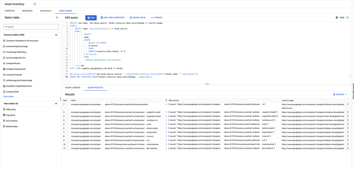 Unveiling GCP Asset Inventory: A Comprehensive Guide to Querying VMs, Disks, and Source Images ...