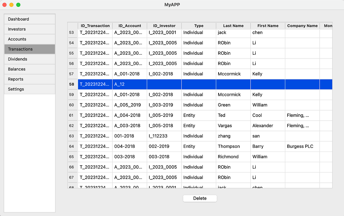 How to Build an Online Database APP by Python, PySide6 and Google Sheets (8): Delete Transaction ...