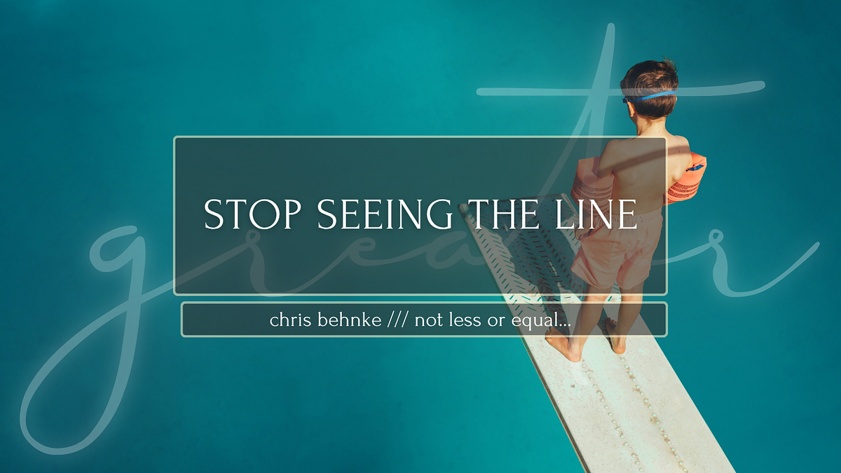 Stop Seeing the Line. My daughter stood at the edge of the… | by Chris ...