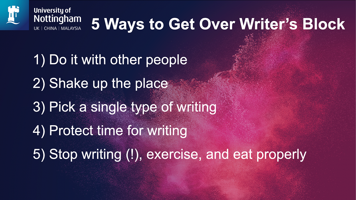 Max’s 5 Ways to Get Over Writer’s Block During your PhD | by Max L Wilson | Medium