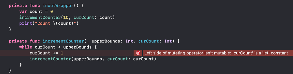 Swift Keywords — Inout Ethan Hess Medium