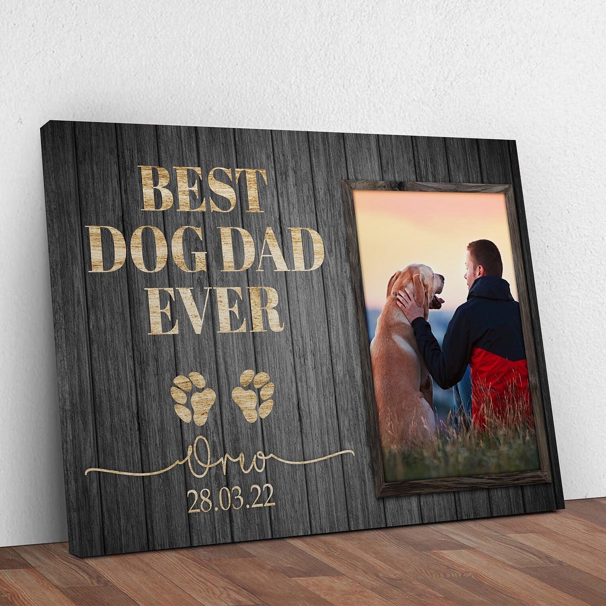 Best Dog Dad Ever Wall Art | Fathers Day For Dog Dad Gift | Custom ...