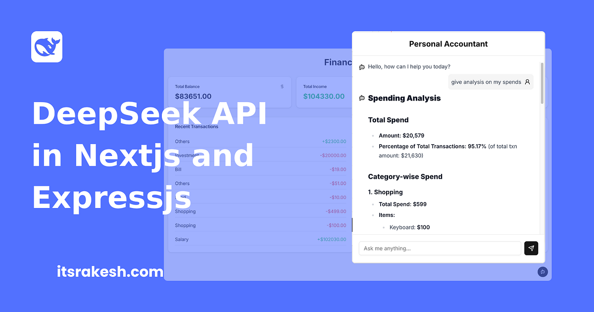 Integrating DeepSeek API in NextJs and ExpressJs App | by Rakesh ...
