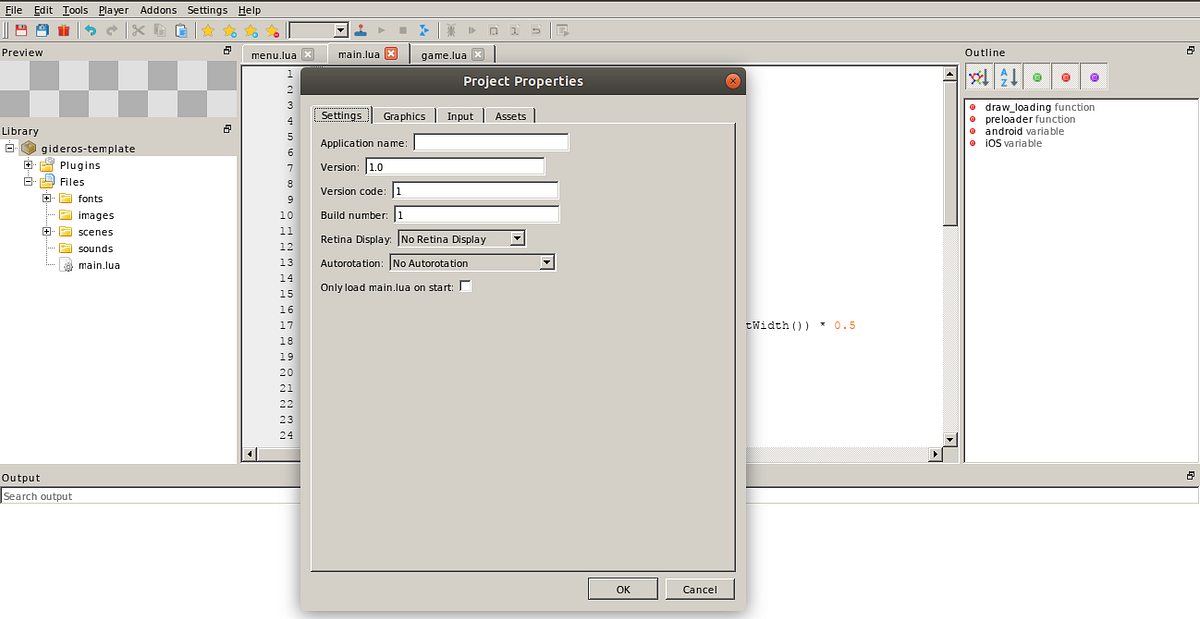 Gideros Project Template for your Indie Games | by JDBC | Medium