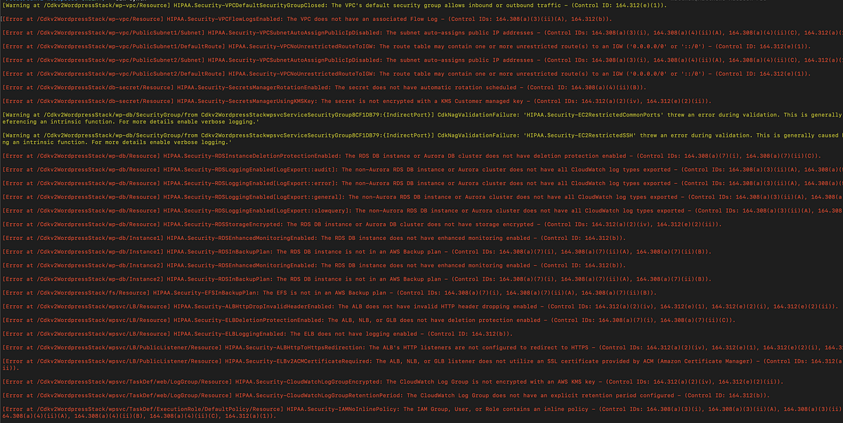 Automate Security Auditing Within AWS Using cdk-nag | by Matthew Zhao | Medium
