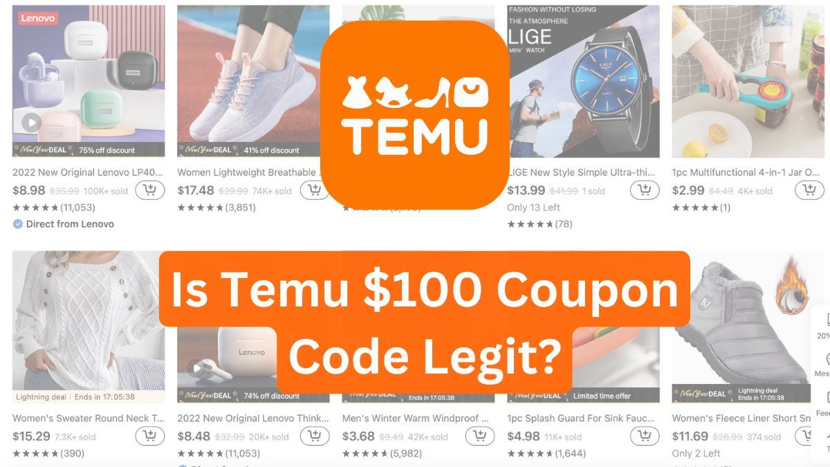 Is the $100 Temu Coupon Code {acp856709} Legit? A Guide for New and ...